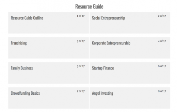 Resource guide - Teaching Entrepreneurship