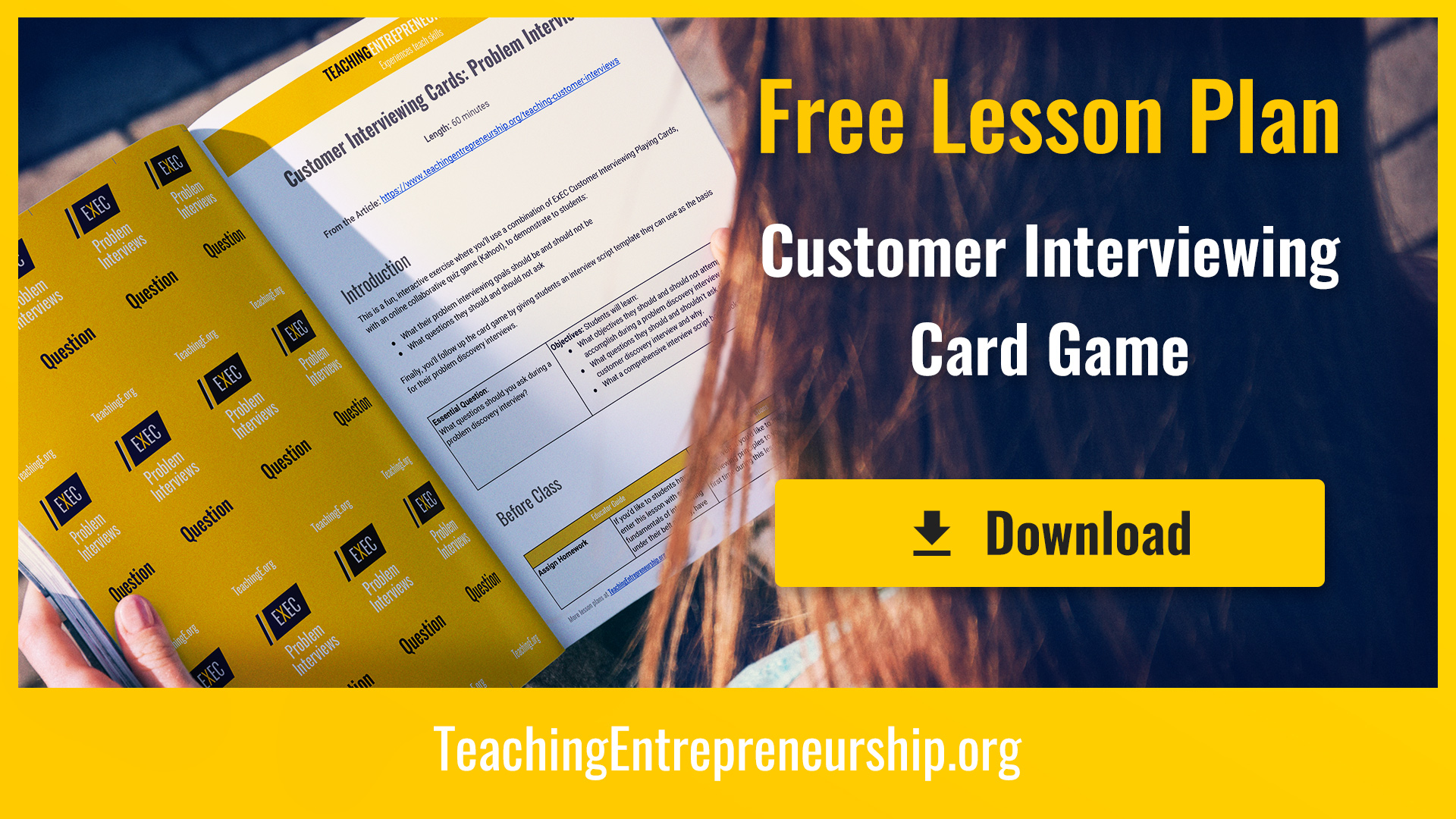 Customer Interview Card Game - Teaching Entrepreneurship