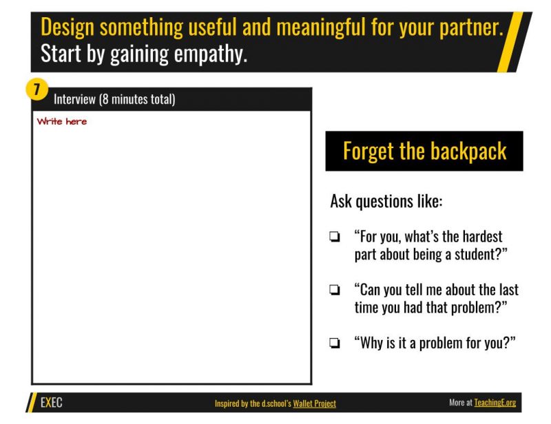 Backpack Design Challenge (3) - Teaching Entrepreneurship